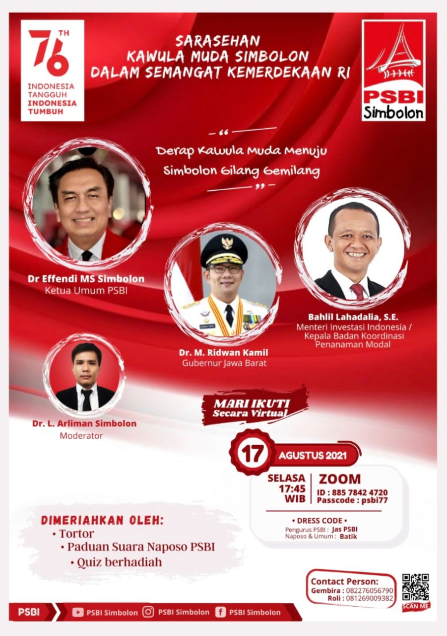 Sarasehan Kawula Muda Punguan Simbolon Dohot Boruna Indonesia (PSBI ...